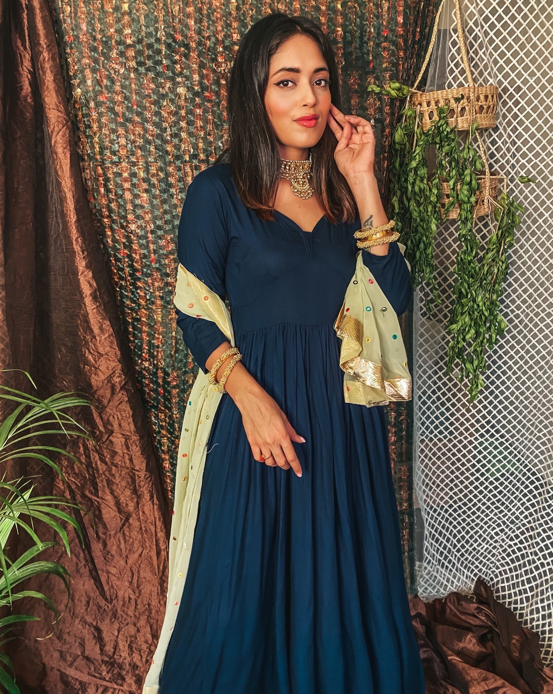 Dream blue kanchli suit